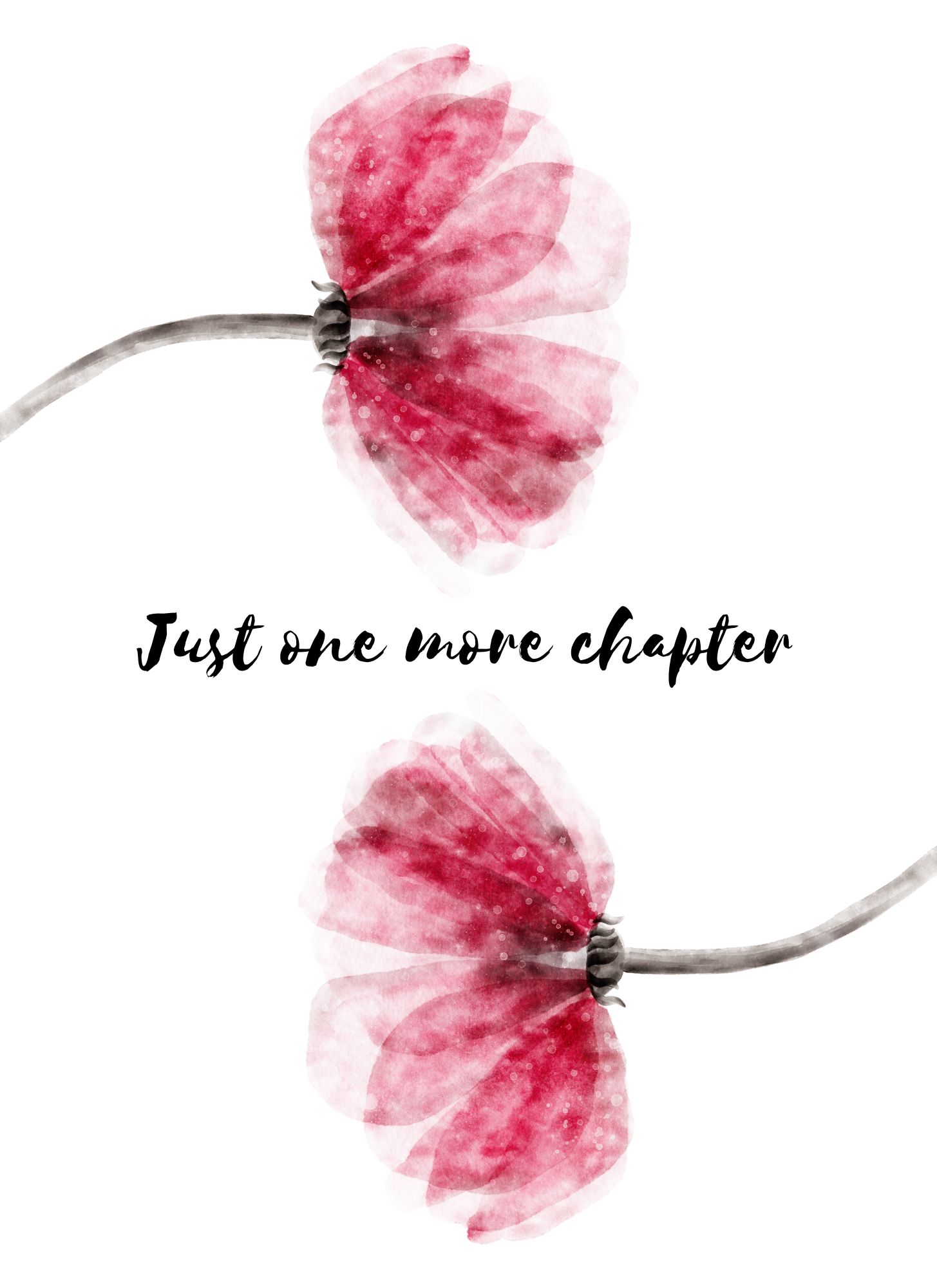 Just One More Chapter Flower Printable – Cozi Nook